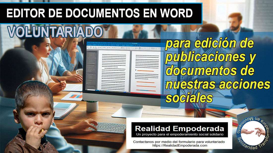 Voluntario Editor de publicaciones en Word - Realidad Empoderada